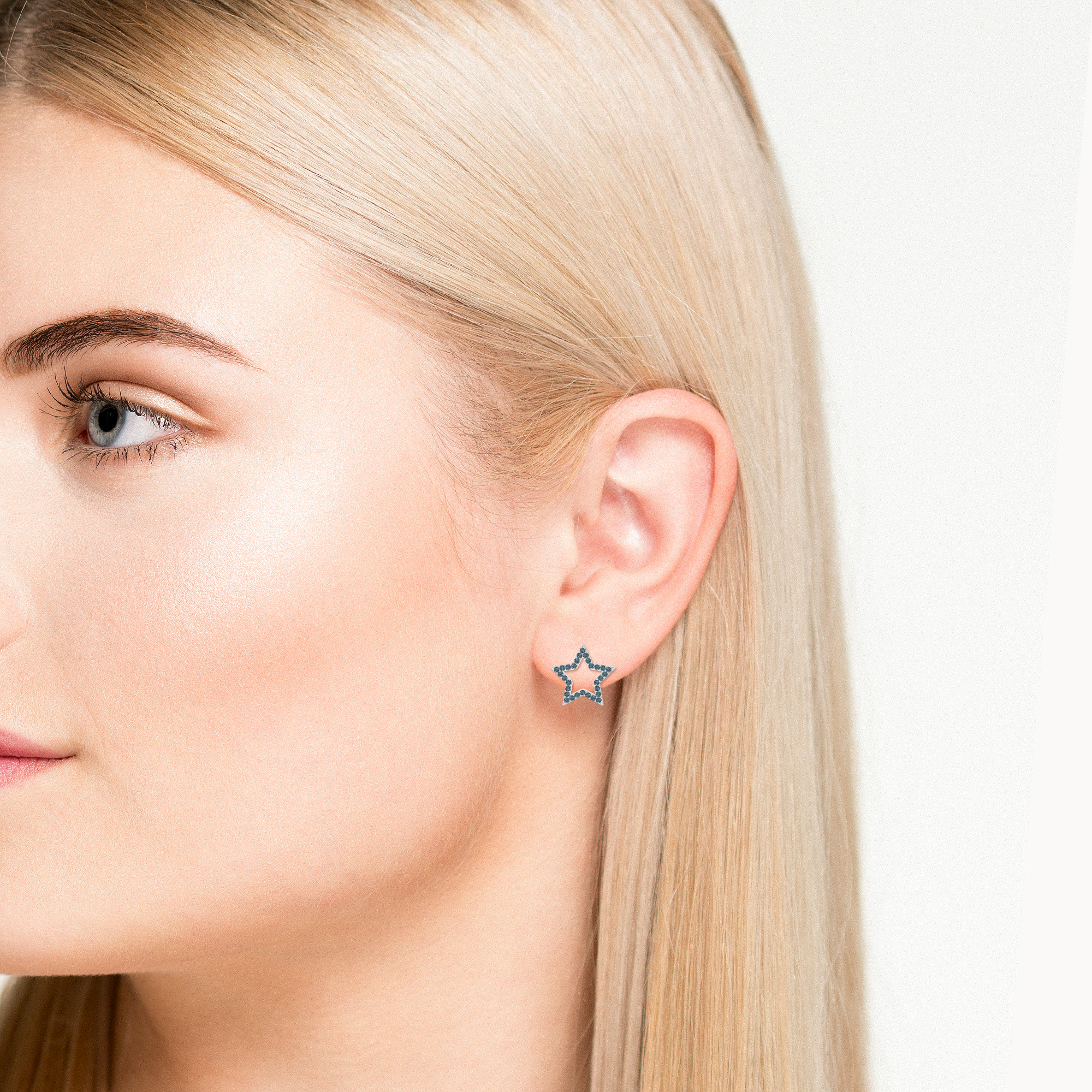 Natural London Blue Topaz Star Earrings for Women(Silver,Gold Vermeil ...